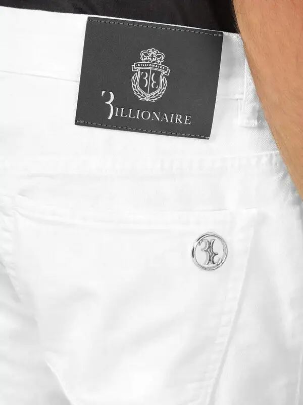 BILLIONAIRE Slim Jeans With Monogram Detailing