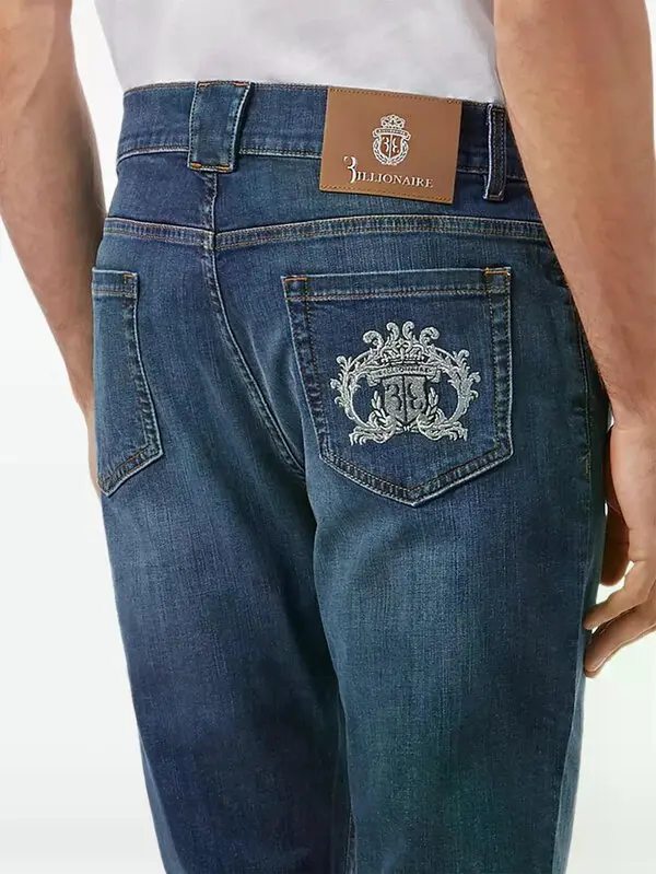 BILLIONAIRE Logo-embroidered Jeans