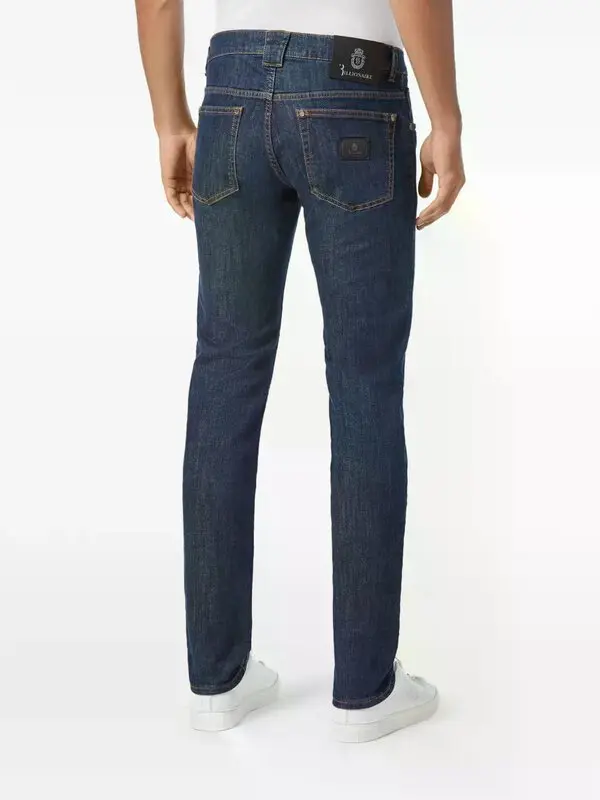 BILLIONAIRE Logos Straight Leg Jeans - Blue