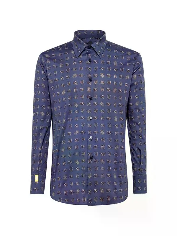 BILLIONAIRE Printed Slim-fit Shirt