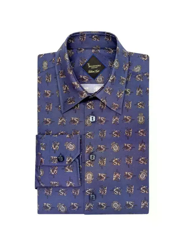 BILLIONAIRE Printed Slim-fit Shirt