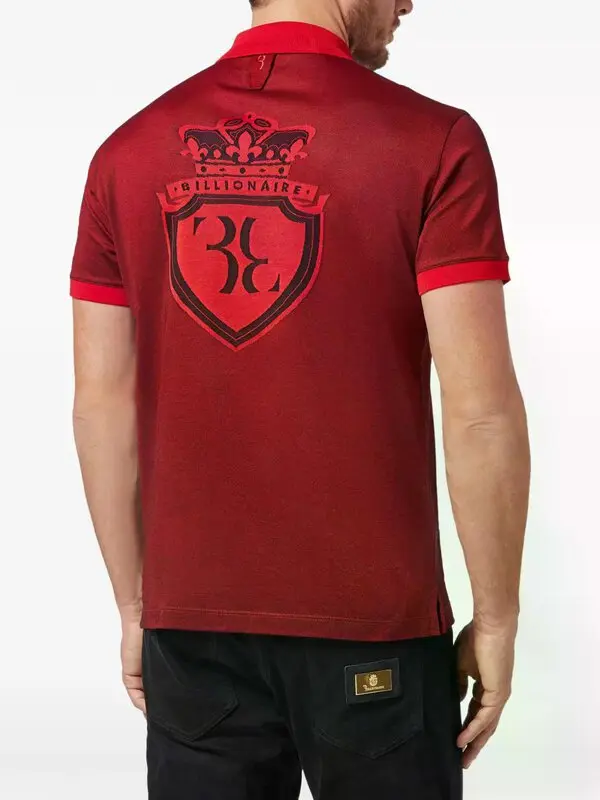 BILLIONAIRE Short Sleeve Polo Shirt - Red