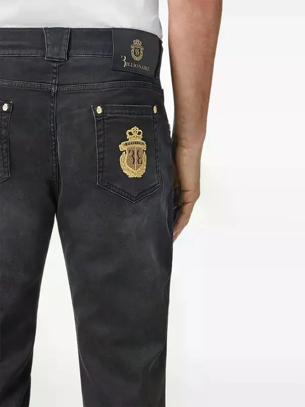 BILLIONAIRE Embroidered Five-pocket Jeans