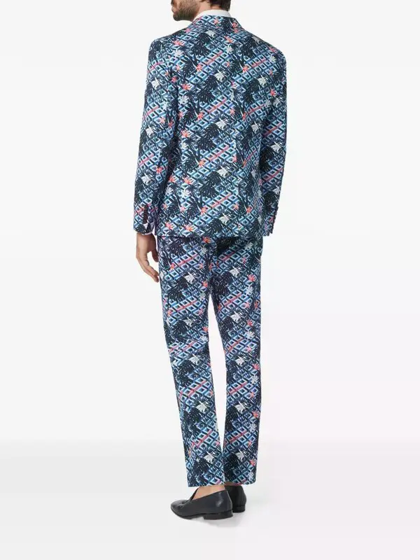 BILLIONAIRE Geometric Palm-print Blazer - Blue