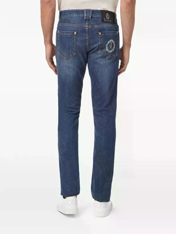 BILLIONAIRE Embroidered Jeans - Blue