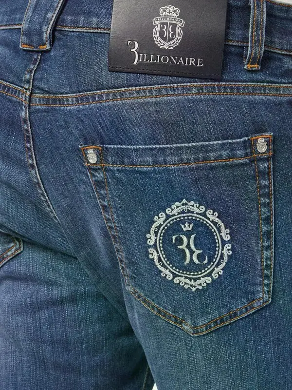 BILLIONAIRE Embroidered Jeans - Blue