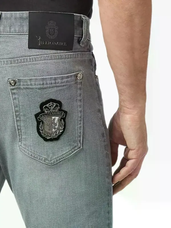 BILLIONAIRE Embroidered Logo Jeans