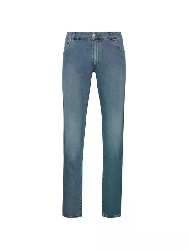 BILLIONAIRE Five-pocket Crest Jeans - Blue