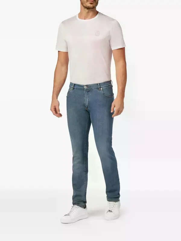 BILLIONAIRE Five-pocket Crest Jeans - Blue