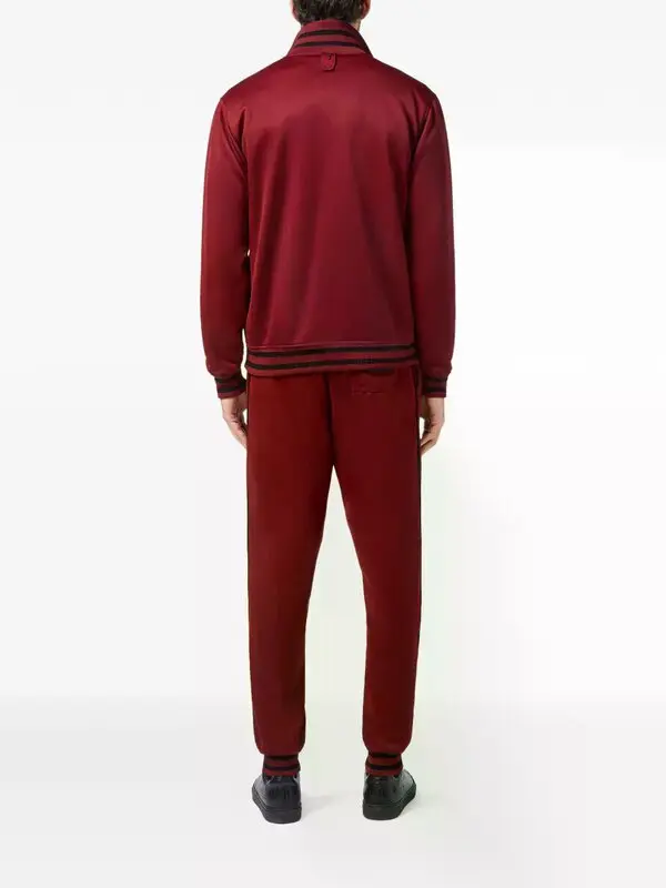 BILLIONAIRE Ribbed Striped Tracksuit Set - Red