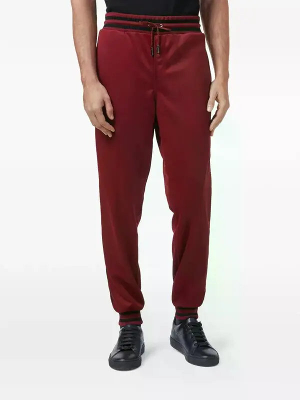 BILLIONAIRE Ribbed Striped Tracksuit Set - Red