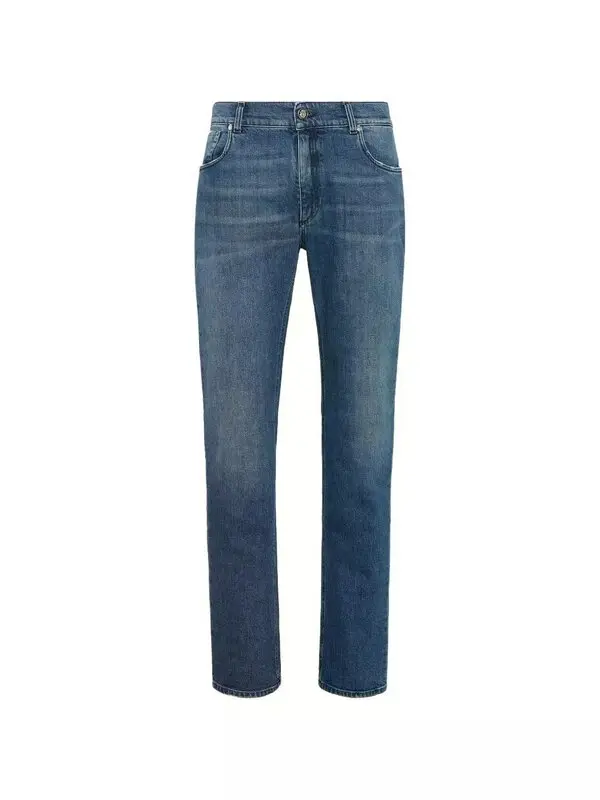 BILLIONAIRE Five-pocket Jeans With Eagle Embroidery - Blue