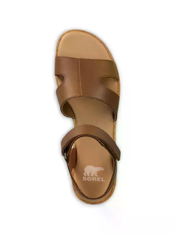 Sorel Ella Iii Leather Flat Sandals