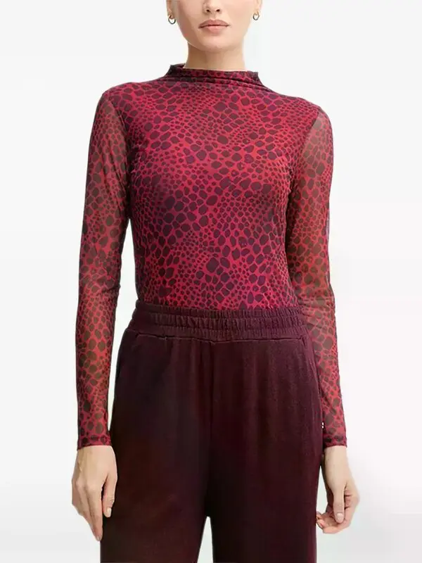 MARC AUREL Patterned Long-sleeve Top