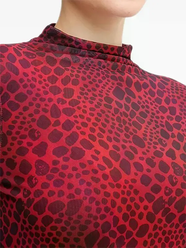 MARC AUREL Patterned Long-sleeve Top