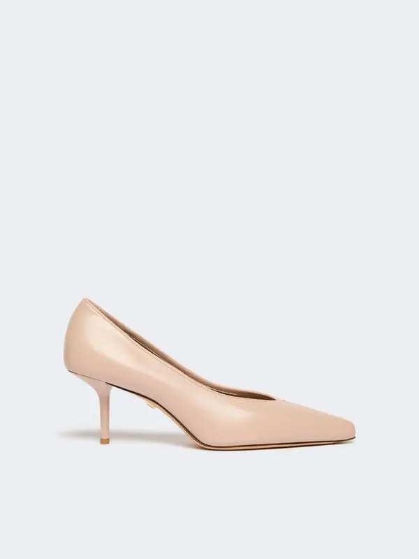 Max Mara Nappa Leather Court Shoes - Nudo