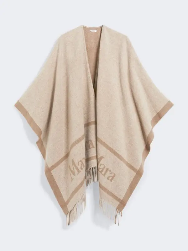 Max Mara Jacquard Wool Poncho