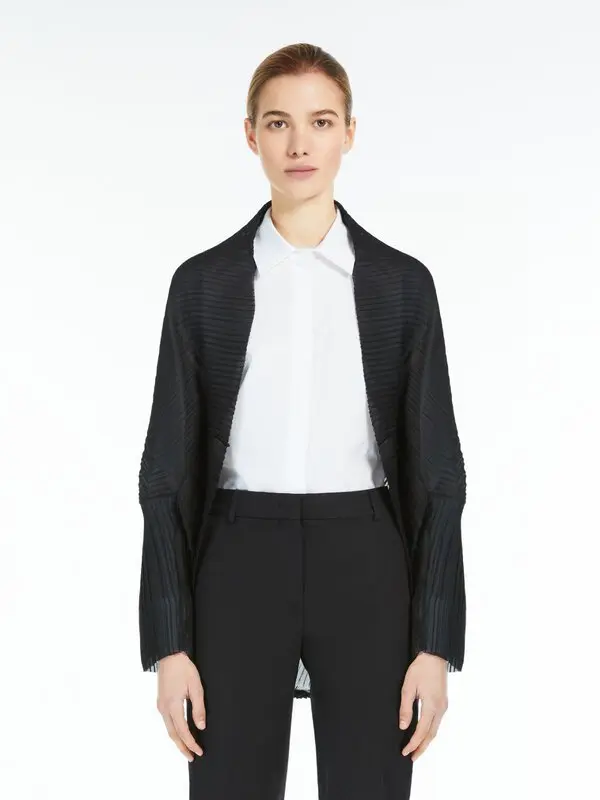Max Mara Pleated Technical Fabric Shrug