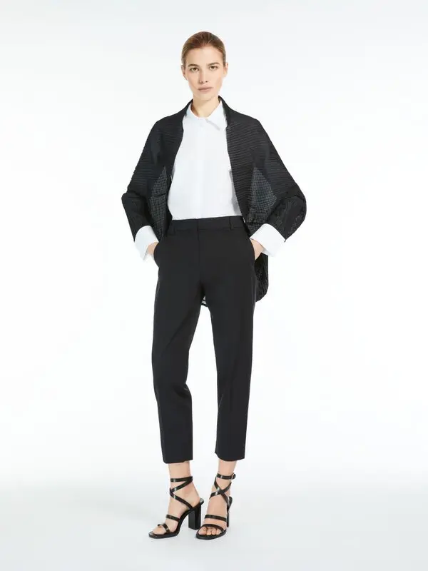 Max Mara Pleated Technical Fabric Shrug