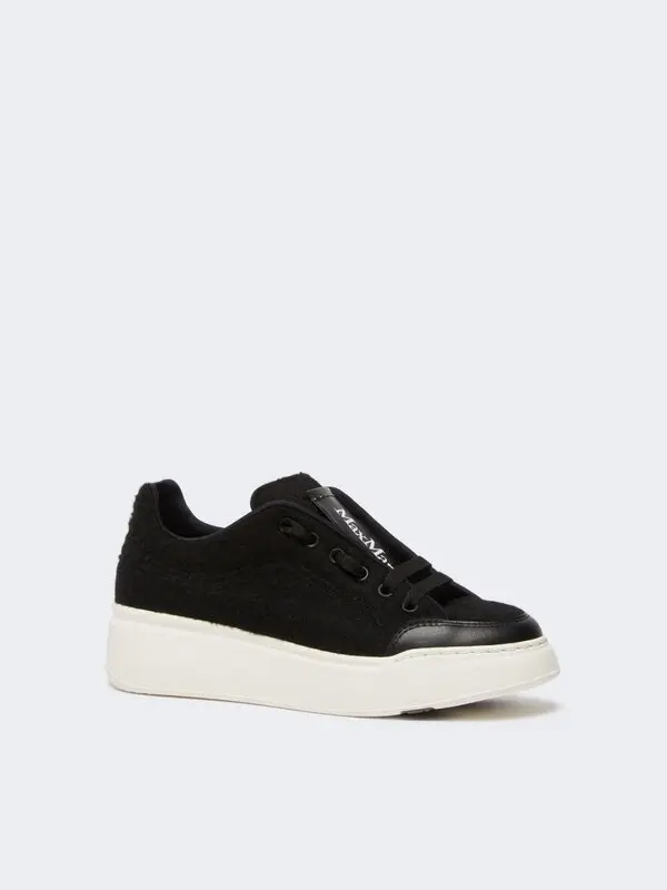 Max Mara Camel Broadcloth Sneakers - Black