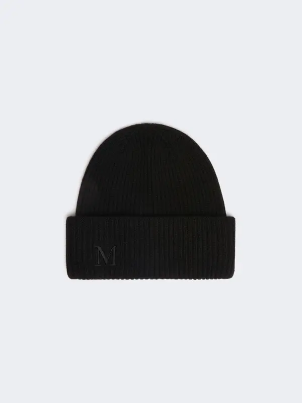 Max Mara Rib-knit Cashmere Beanie Hat - Black