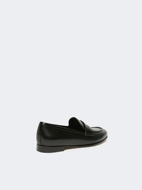 Max Mara Leather Loafers - Black