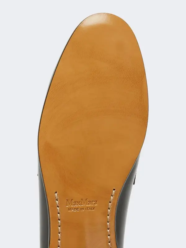 Max Mara Leather Loafers - Black