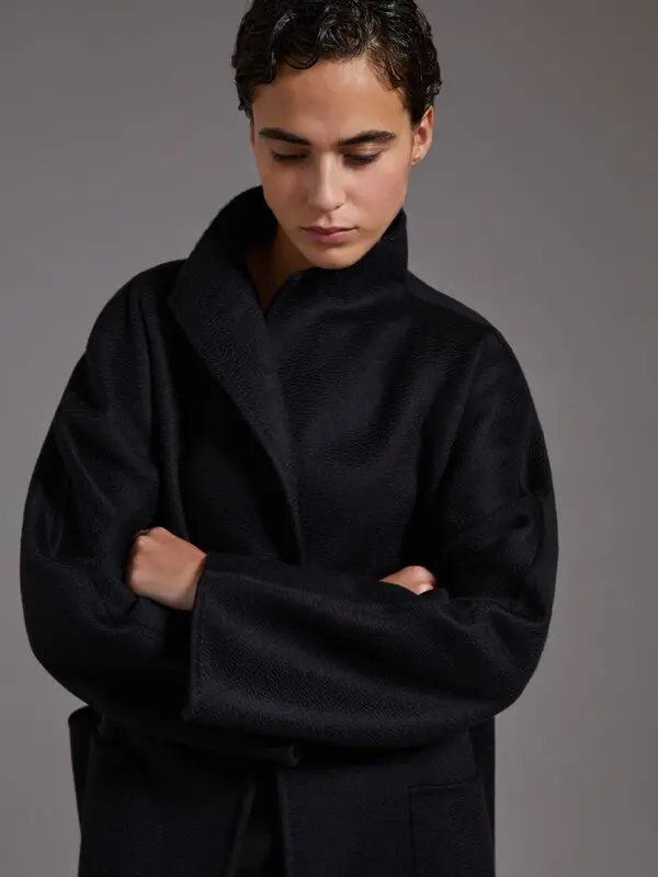 Max Mara Cashmere Zibeline Double-face Coat - Black