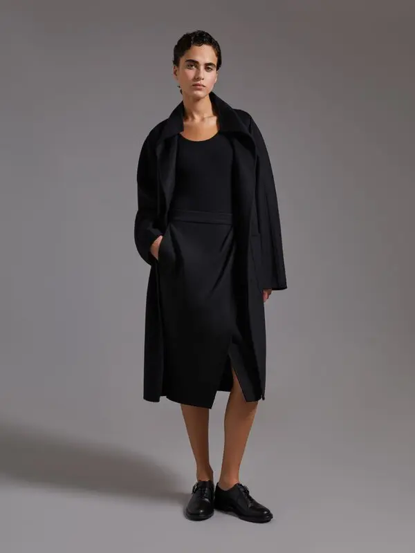 Max Mara Cashmere Zibeline Double-face Coat - Black
