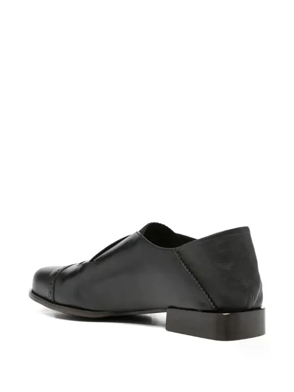 NULLUS Cap Toe Criss-cross Loafers