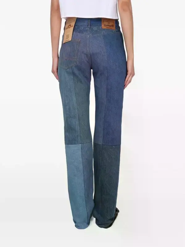 MARINE SERRE Moongram Patchwork Jeans