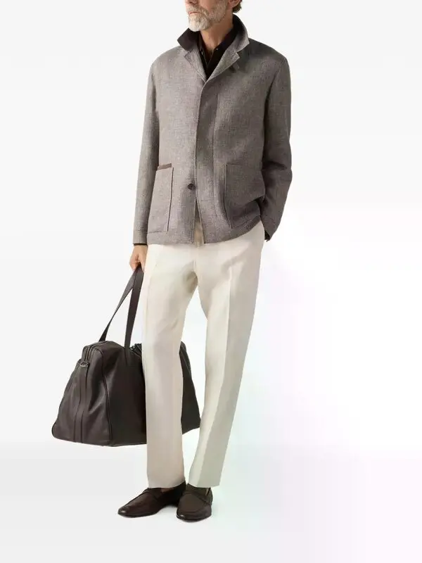 Zegna Oasi Lino Trousers - Neutrals
