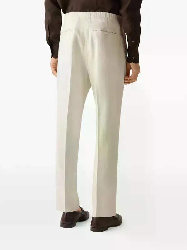 Zegna Oasi Lino Trousers - Neutrals