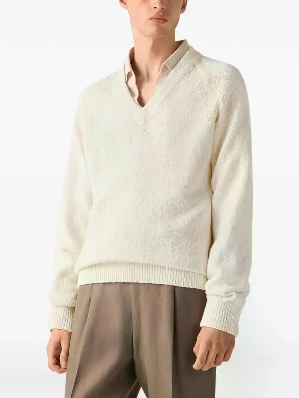 Zegna Oasi V-neck Cotton Sweater
