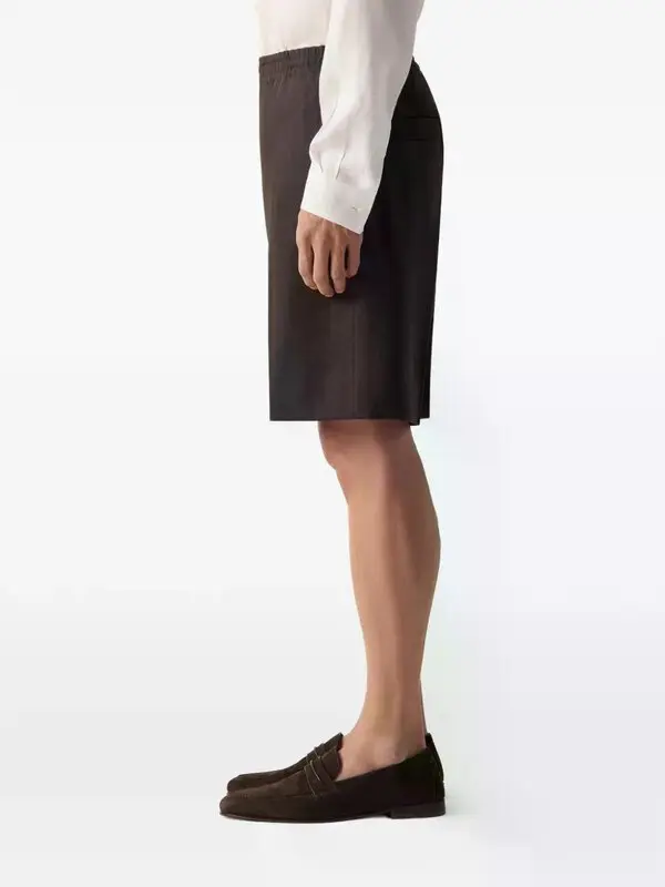 Zegna Oasi Lino Shorts - Brown