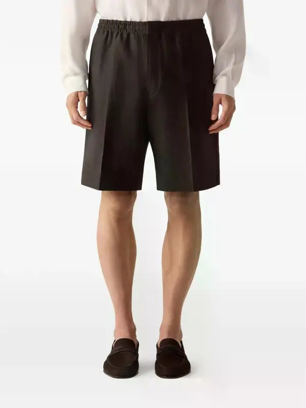 Zegna Oasi Lino Shorts - Brown