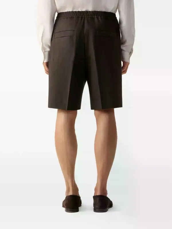 Zegna Oasi Lino Shorts - Brown