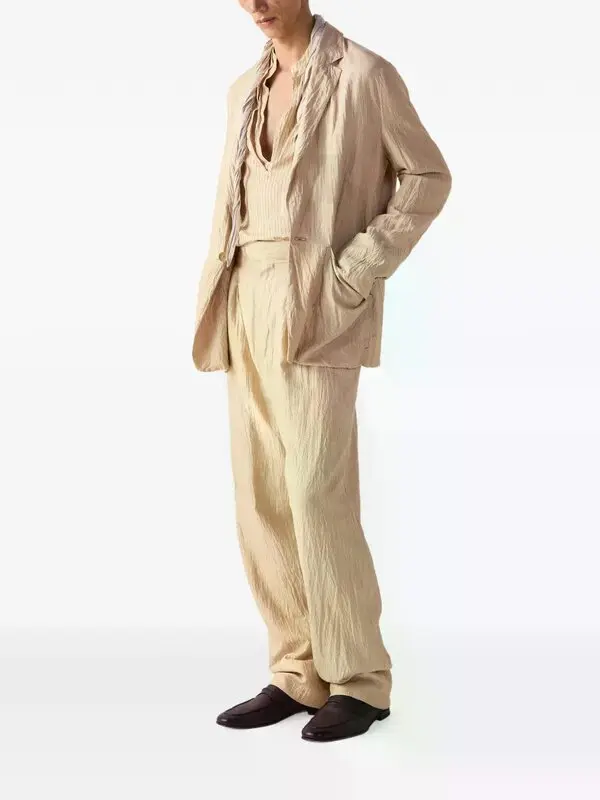 Zegna Pleated Silk Trousers