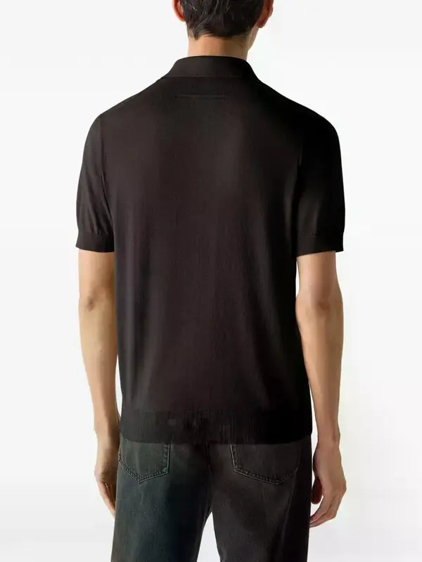 Zegna Cotton Polo Shirt - Brown