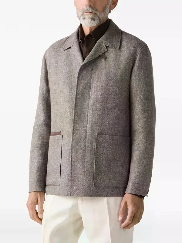 Zegna Patch Pocket Chore Jacket - Grey