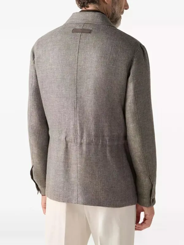 Zegna Patch Pocket Chore Jacket - Grey