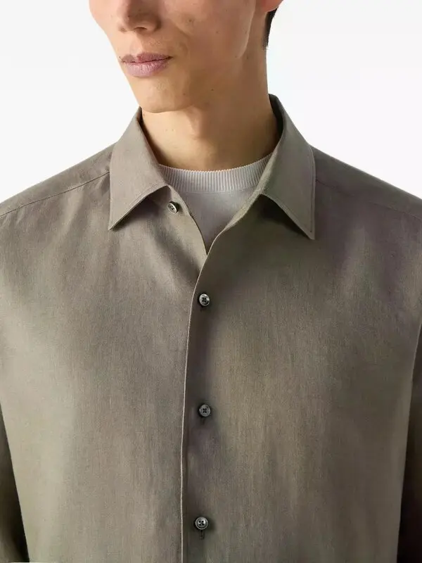 Zegna Oasi Lino Shirt - Grey