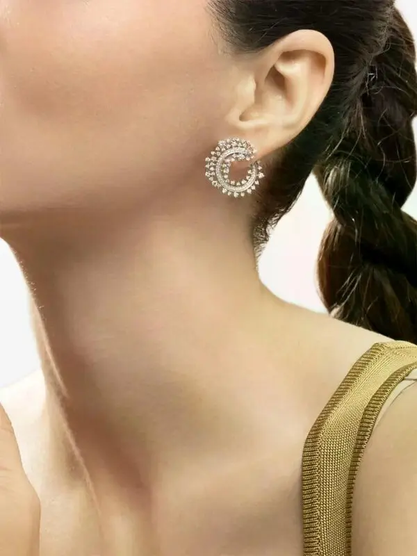 ANANYA Edge Diamond Hoop Earrings