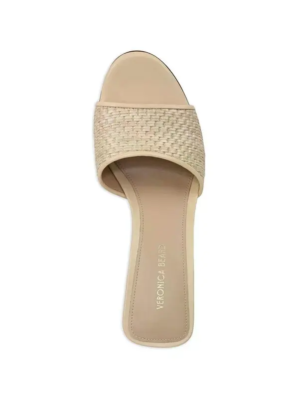 Veronica Beard Galessa Woven Block-heel Sandals