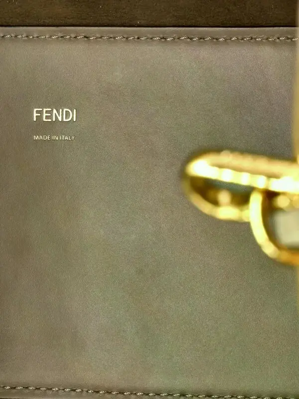 Fendi Sunshine Shopper Leather Medium Tote Bag - Brown