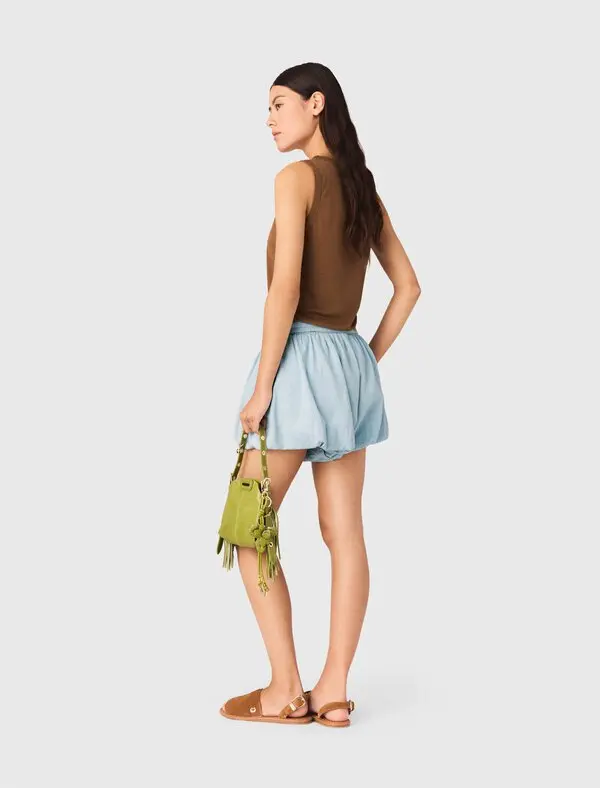 Maje Cotton Chambray Balloon Skort