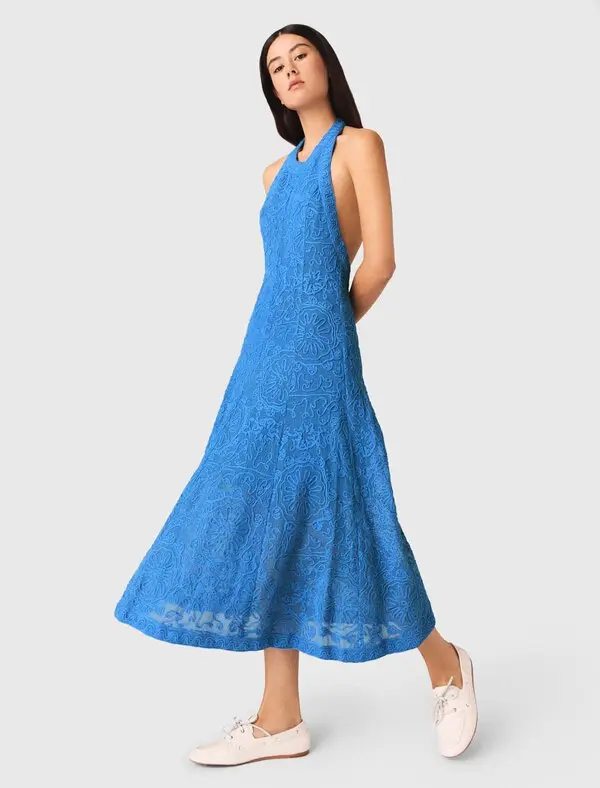 Maje Guipure Maxi Dress