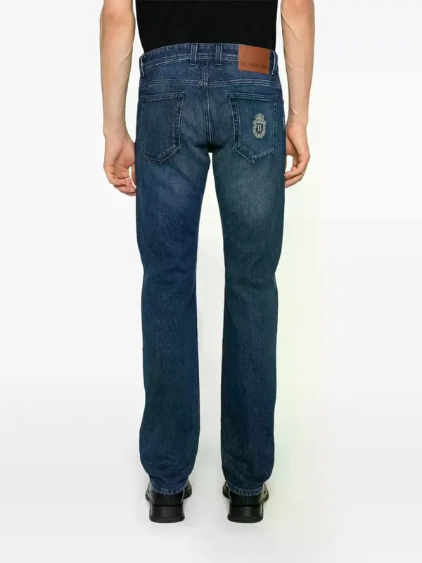 BILLIONAIRE Logo-patch Jeans - Blue