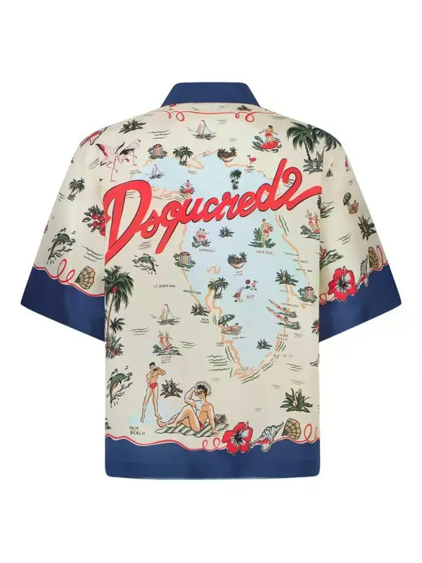 Dsquared2 Aloha Souvenir Patterned Shirt