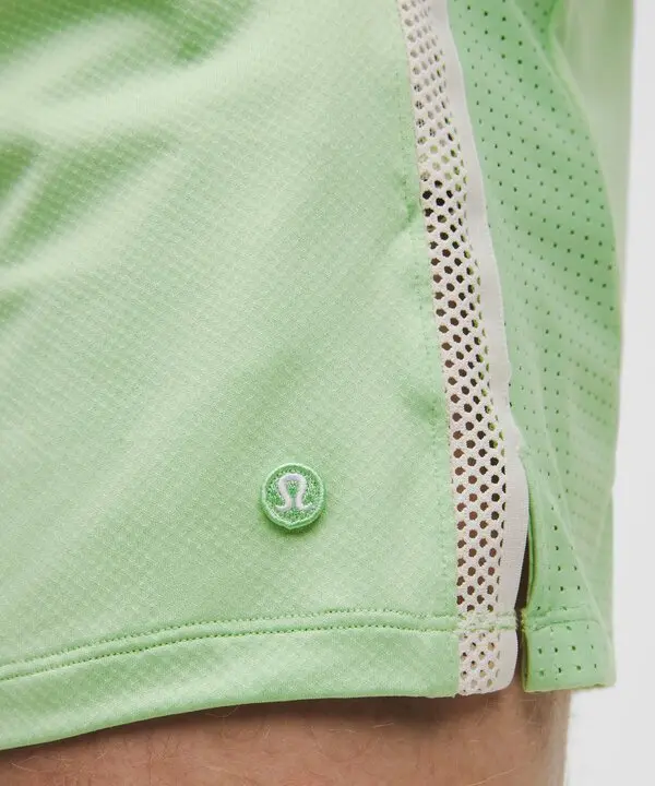 Lululemon Mesh-panelled Tennis Short - Kale Krush/light Ivory